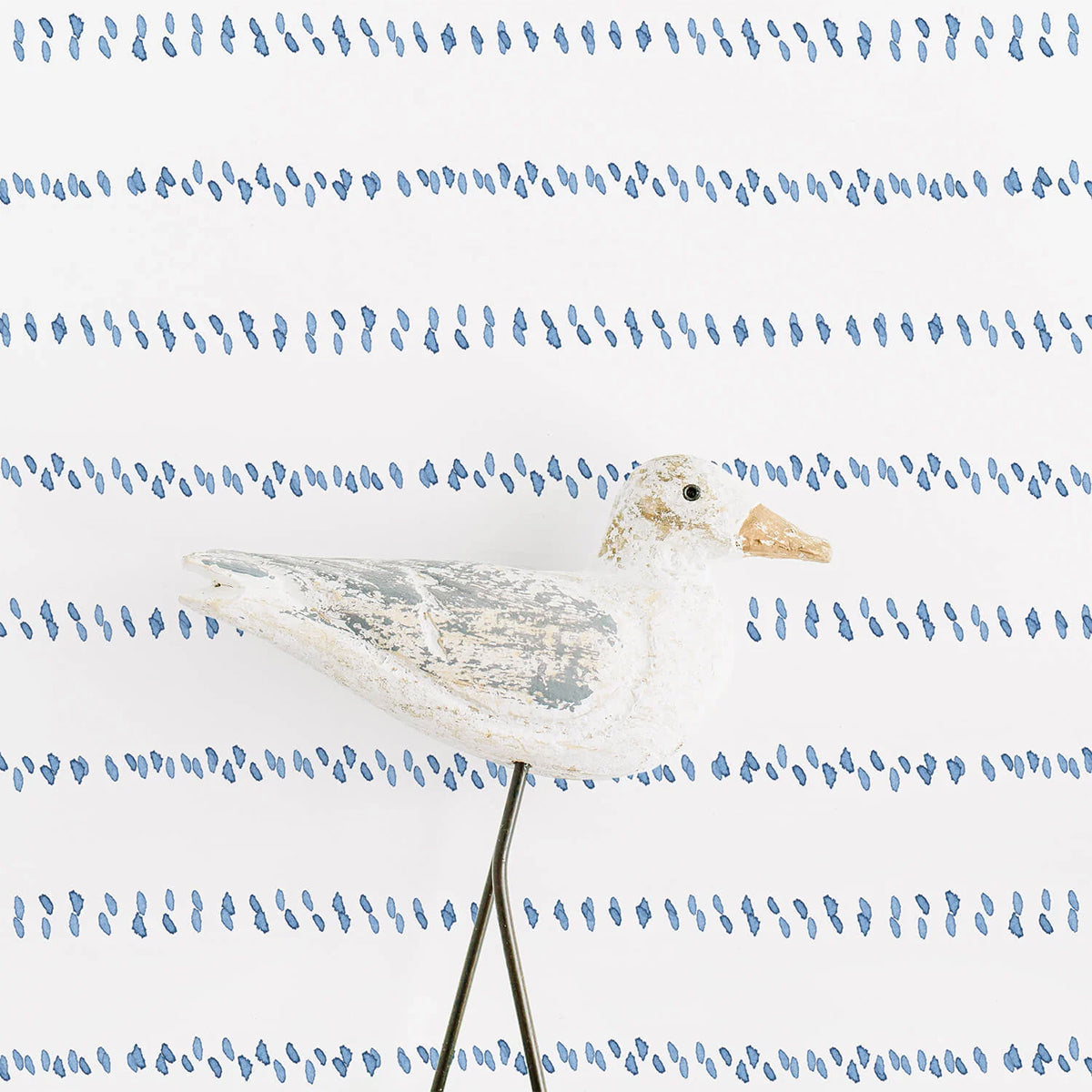 Hello Circus - Watercolour Spot Lines, Blue Striped Wallpaper | Hello ...
