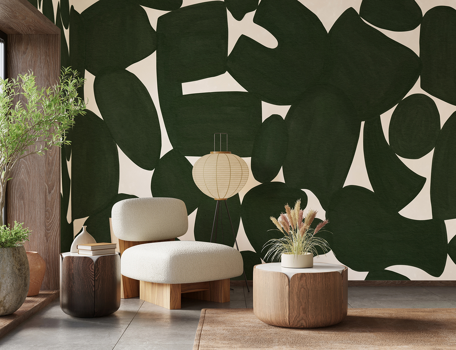 Pebble Form, Abstract Mural Wallpaper | Hello Circus